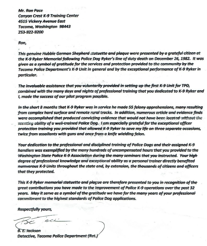 Testimonials – Canyon Crest k9.com